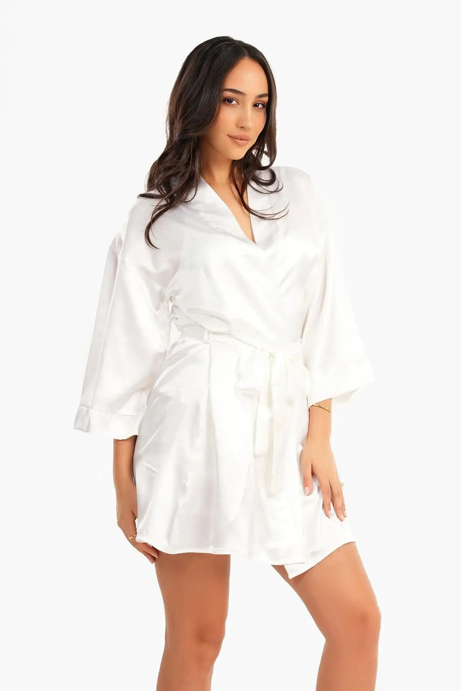 Short Satin Robe | Carina Wear